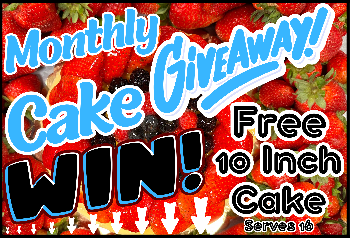 Monthly Cake Giveaway